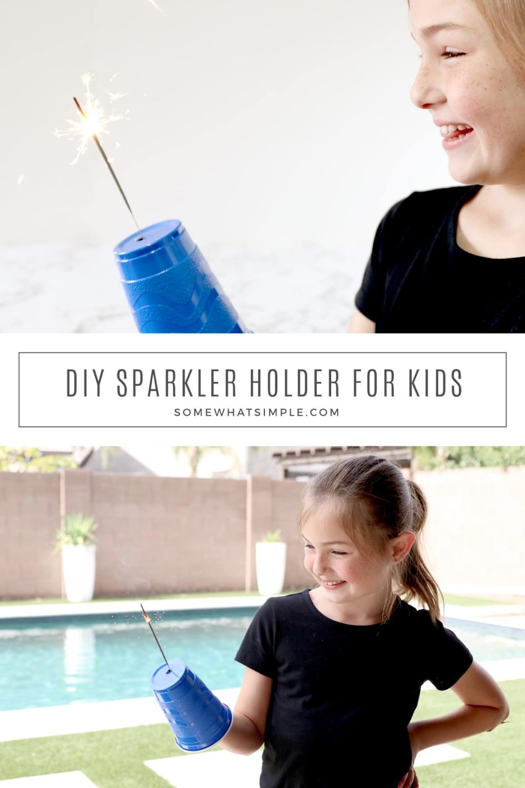 Sparkler Safety Cup for Kids - Somewhat Simple Kids .com