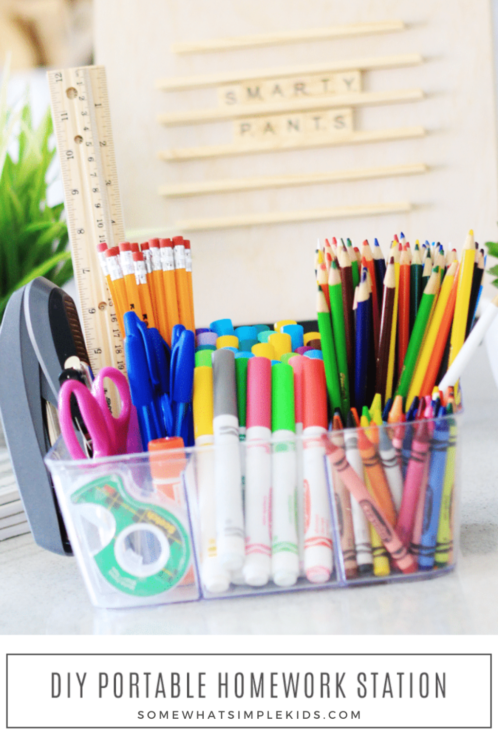 Portable Homework Caddy - from Somewhat Simple Kids