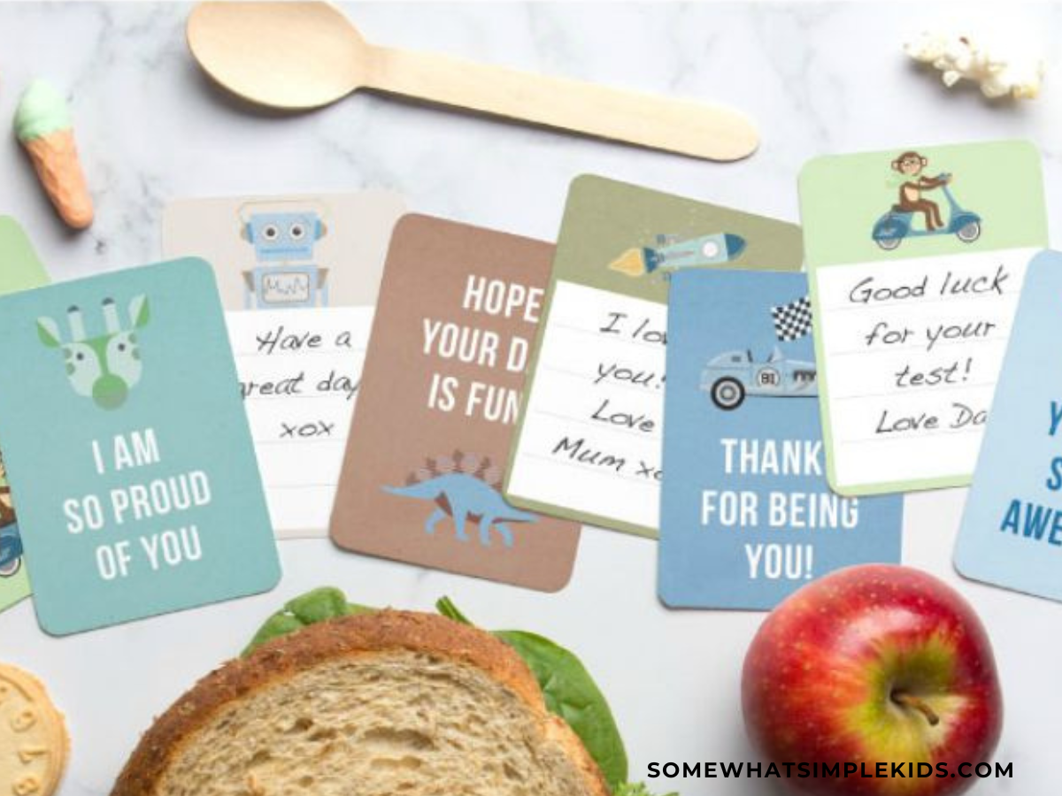 Lunch Notes for Kids - Free Printable from Somewhat Simple Kids