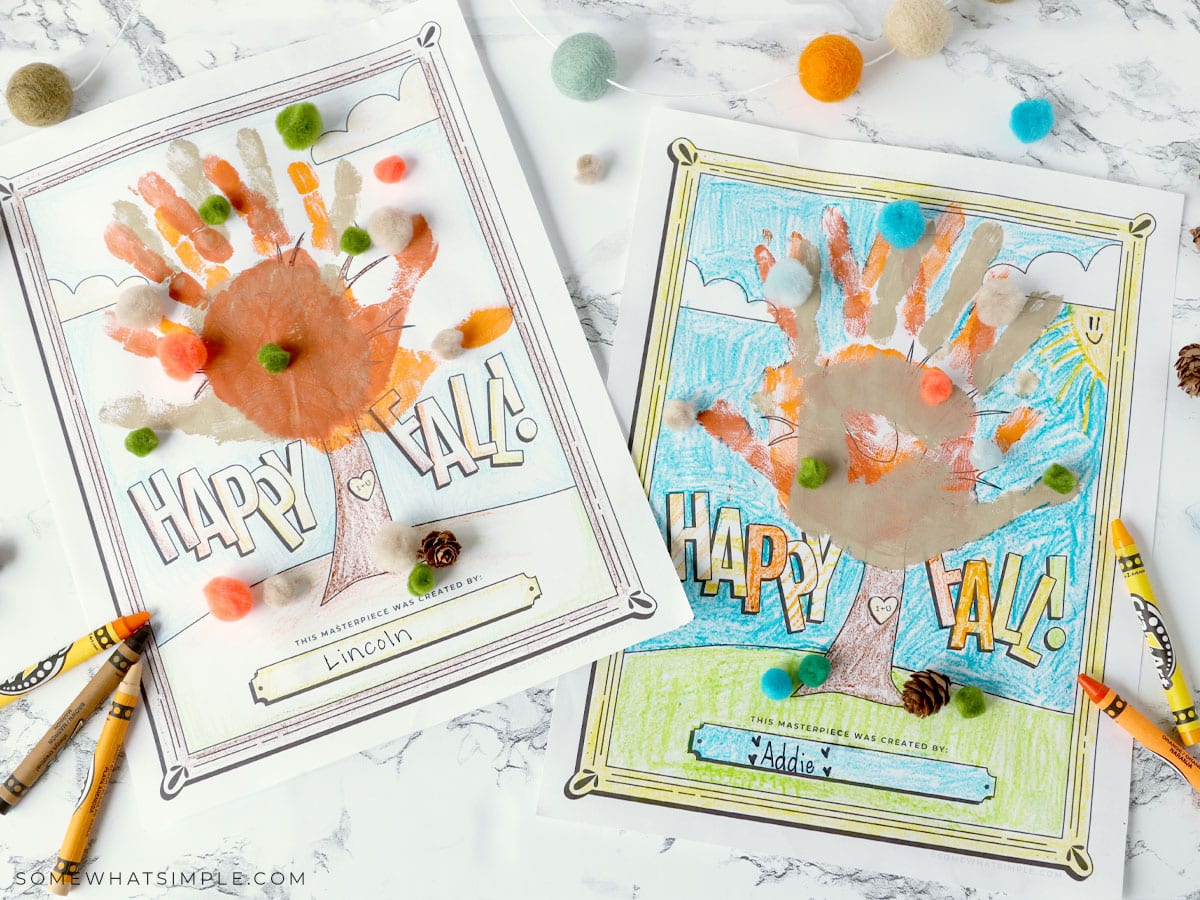 Fall Handprint Craft for Kids