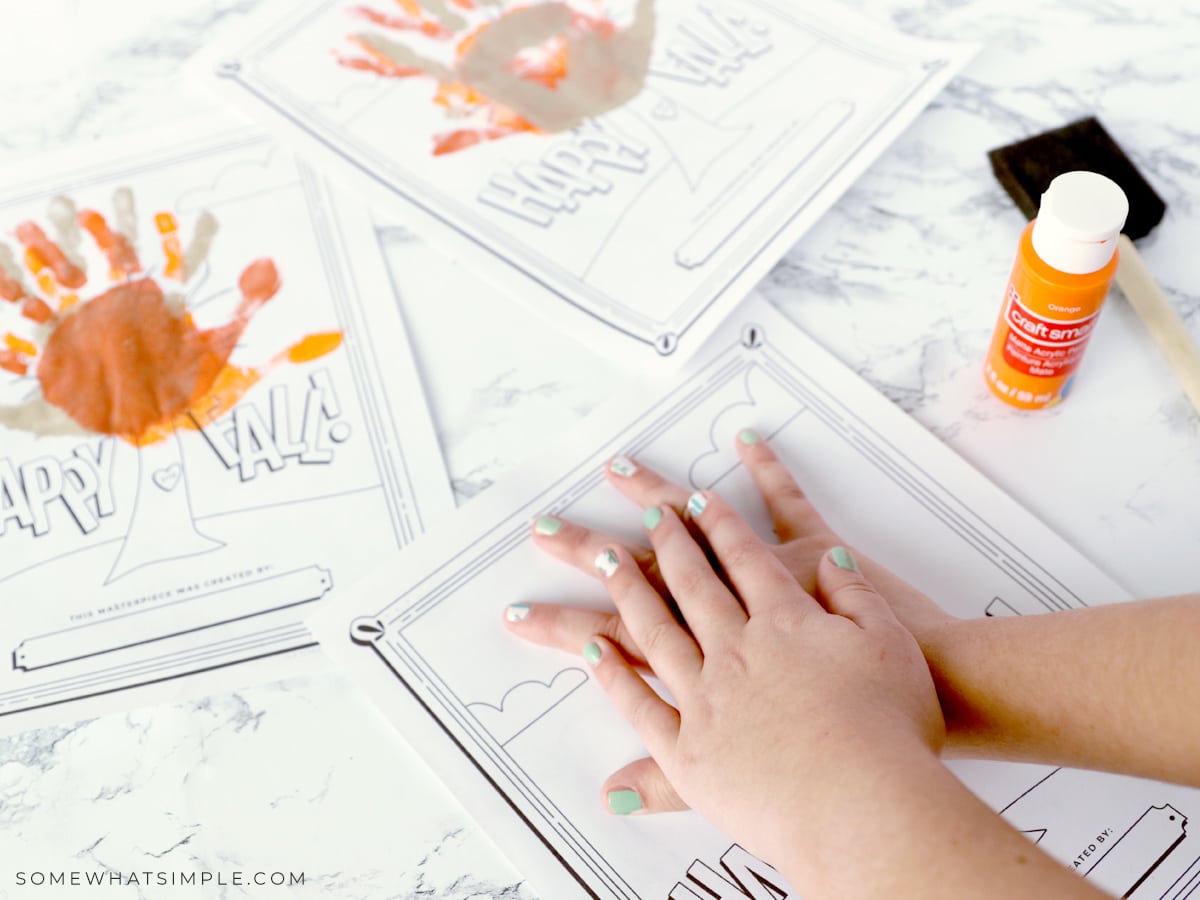 Fall Handprint Craft for Kids