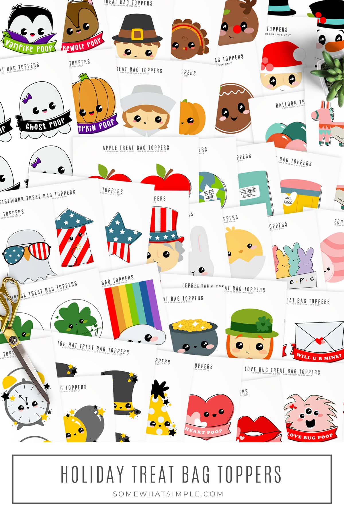 Holiday Treat Bag Toppers