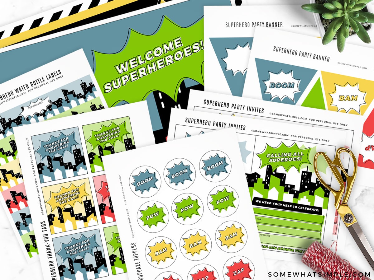Ultimate Kids Superhero Party Ideas + Printables